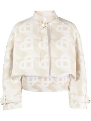 Casablanca Logo-monogram Cropped Jacket - White