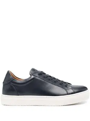 Boggi Milano Panelled Leather Sneakers - Blue
