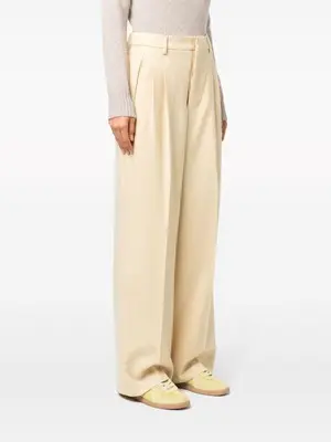 AMI Paris Wide-leg Tailored Trousers - Neutrals