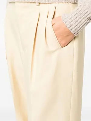 AMI Paris Wide-leg Tailored Trousers - Neutrals