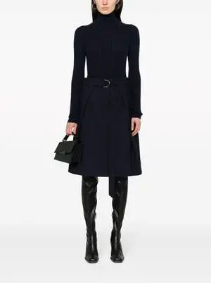 AMI Paris D-ring Buckle Midi Skirt