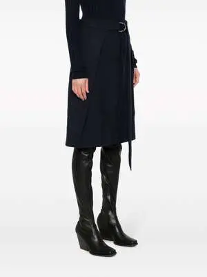 AMI Paris D-ring Buckle Midi Skirt