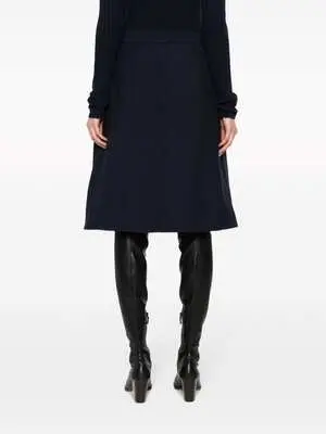 AMI Paris D-ring Buckle Midi Skirt