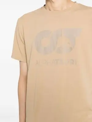 ALPHA TAURI Logo-print Stretch-cotton T-shirt