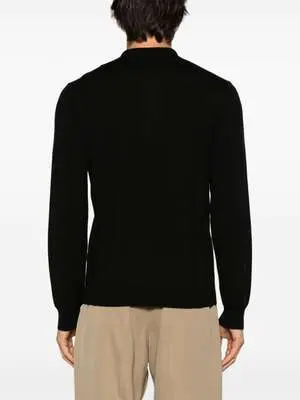 Corneliani Virgin Wool Polo Sweater - Black