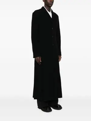 Yohji Yamamoto Notched-lapel Single-breasted Coat