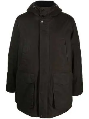 BARACUTA Hooded Press-stud Coat