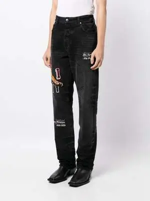 Amiri Varsity Tiger Straight-leg Jeans
