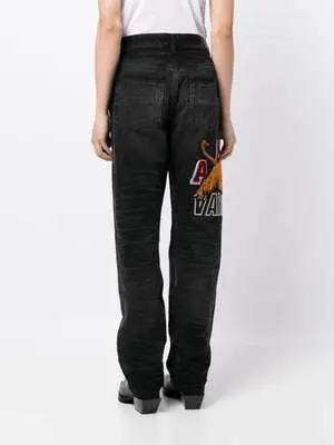 Amiri Varsity Tiger Straight-leg Jeans