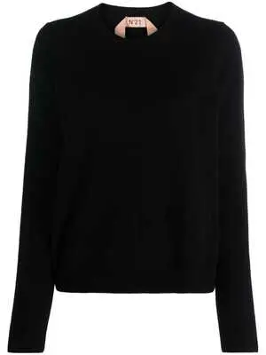 N°21 Logo-patch Crew-neck Jumper