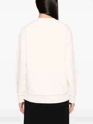 Moncler Logo-patch Cotton Sweatshirt - Neutrals