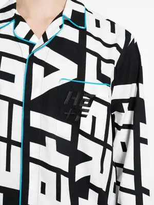 HAIDER ACKERMANN Monogram-print Cotton Shirt