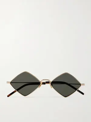 Saint Laurent Lisa Square-frame Sunglasses - Gold