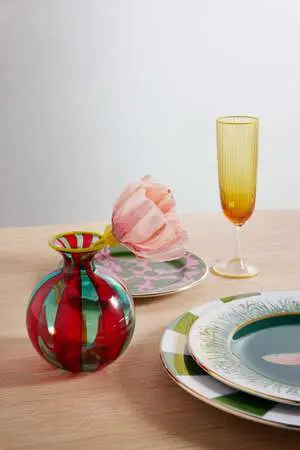 La DoubleJ Mini Ciccio Striped Murano Glass Vase