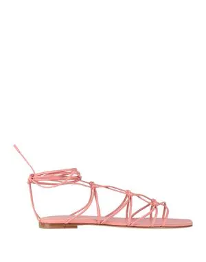 GIANVITO ROSSI Leather Tie-up Sandals - Pink