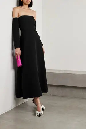 Bernadette Edie Off-the-shoulder Crepe Maxi Dress