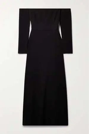 Bernadette Edie Off-the-shoulder Crepe Maxi Dress