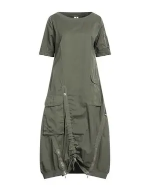 European Culture Midi Dress - Green