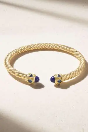 David Yurman Renaissance Lapis Lazuli And Topaz Bracelet - Gold