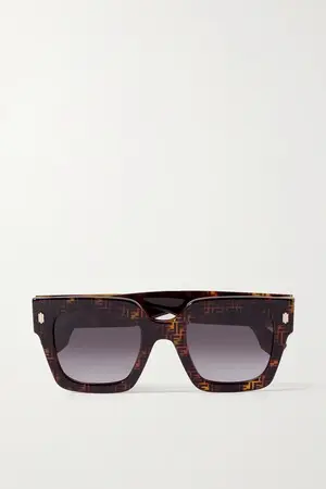 Fendi Roma Oversized Square-frame Tortoiseshell Sunglasses - Brown