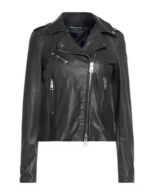 STREET LEATHERS Biker Leather Jacket - Grey