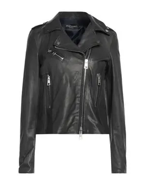 STREET LEATHERS Biker Leather Jacket - Grey