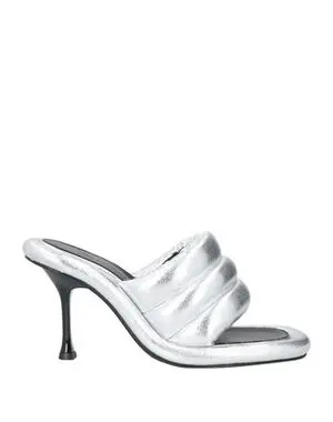 Women's Silver Leather Sandals