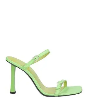 By Far Leather Sandals - Green