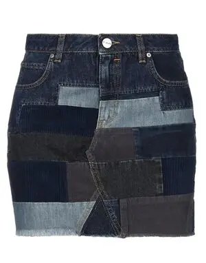 P JEAN P. Jean Denim Patchwork Skirt
