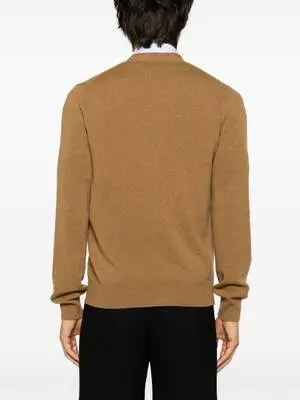Play Comme Des Garcon V-neck Buttoned Cardigan - Brown