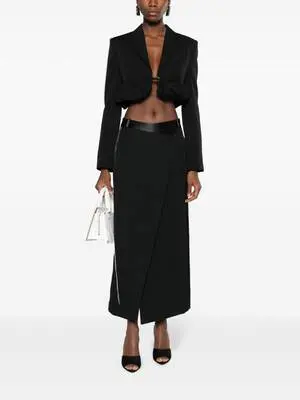 Simkhai Satin-belt Wrap Midi Skirt