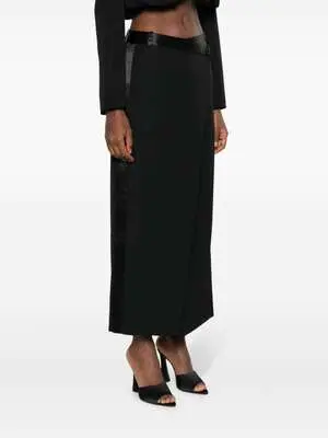 Simkhai Satin-belt Wrap Midi Skirt