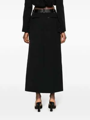 Simkhai Satin-belt Wrap Midi Skirt