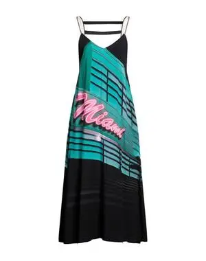 Palm Angels Multicolor Midi Dress - Black