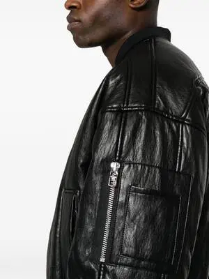 Patrizia Pepe Coated Oversized Bomber Jacket
