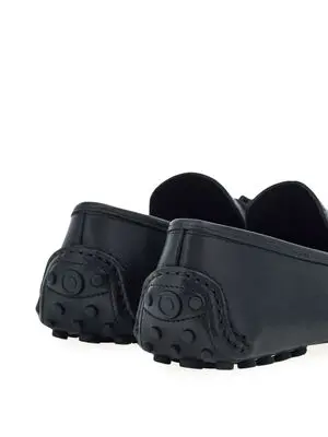 FERRAGAMO Gancini Leather Loafers - Black