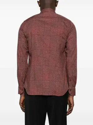 TINTORIA MATTEI 954 Dogtooth-print Cotton Shirt
