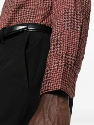 TINTORIA MATTEI 954 Dogtooth-print Cotton Shirt