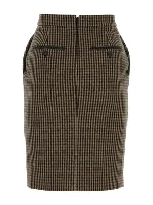 Saint Laurent Checked Skirts