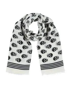 Alexander McQueen Scarf Wool - White