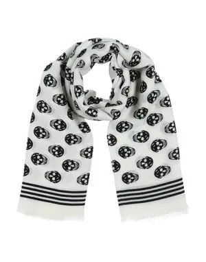 Alexander McQueen Scarf Wool - White