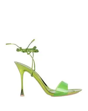 GIANVITO ROSSI Sandals Lime Size Pvc Polyvinyl Chloride, Leather - Green
