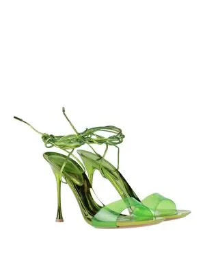GIANVITO ROSSI Sandals Lime Size Pvc Polyvinyl Chloride, Leather