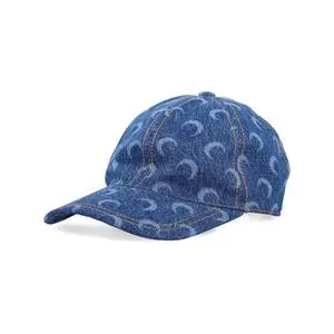 MARINE SERRE Crescent Moon Print Cap - Blue