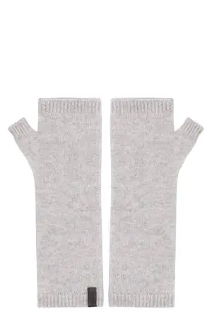 Vince Cashmere Fingerless Gloves - Grey