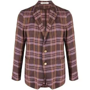 Tagliatore Tagliatore Virgin Wool Jacket - Brown/pink