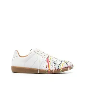 MAISON MARGIELA Sprinters Low Top Sneakers - White/red