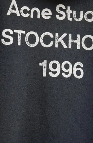 Acne Studios Oversized Distressed Graphic Hoodie