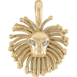 EDEN PRESLEY Baby Lion Roar Diamond Pendant - Gold