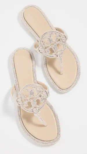 Tory Burch Miller Knotted Pave Sandals
